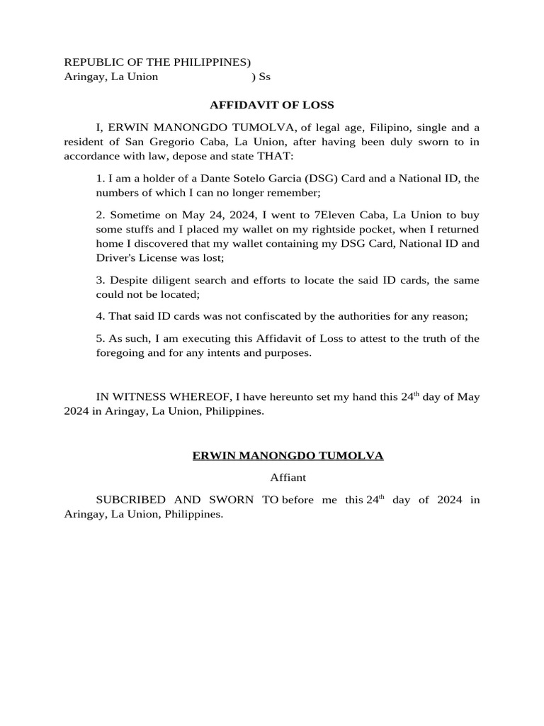 Aff of Loss ID | PDF