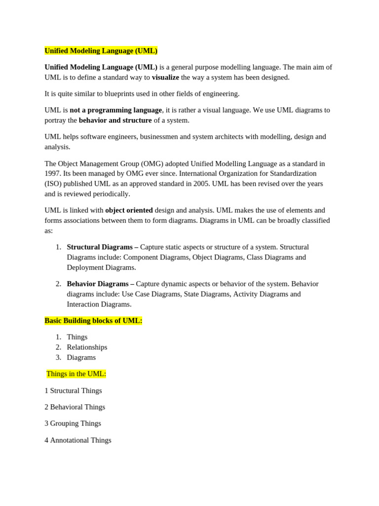 Unified Modeling Language (UML) Unified Modeling Language (UML ...