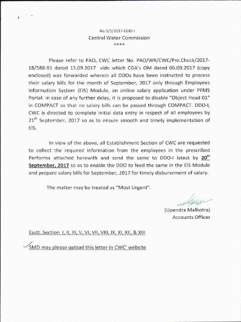 Roll Out of EIS Module by 20 September | PDF