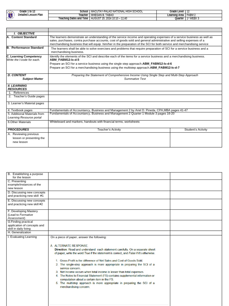 Fabm2 - q1d9 WEEK 3 | PDF