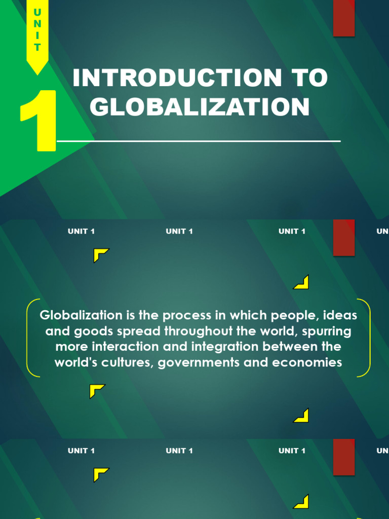 UNIT 1 - Intro To Globalization | PDF | Globalization | Ideologies