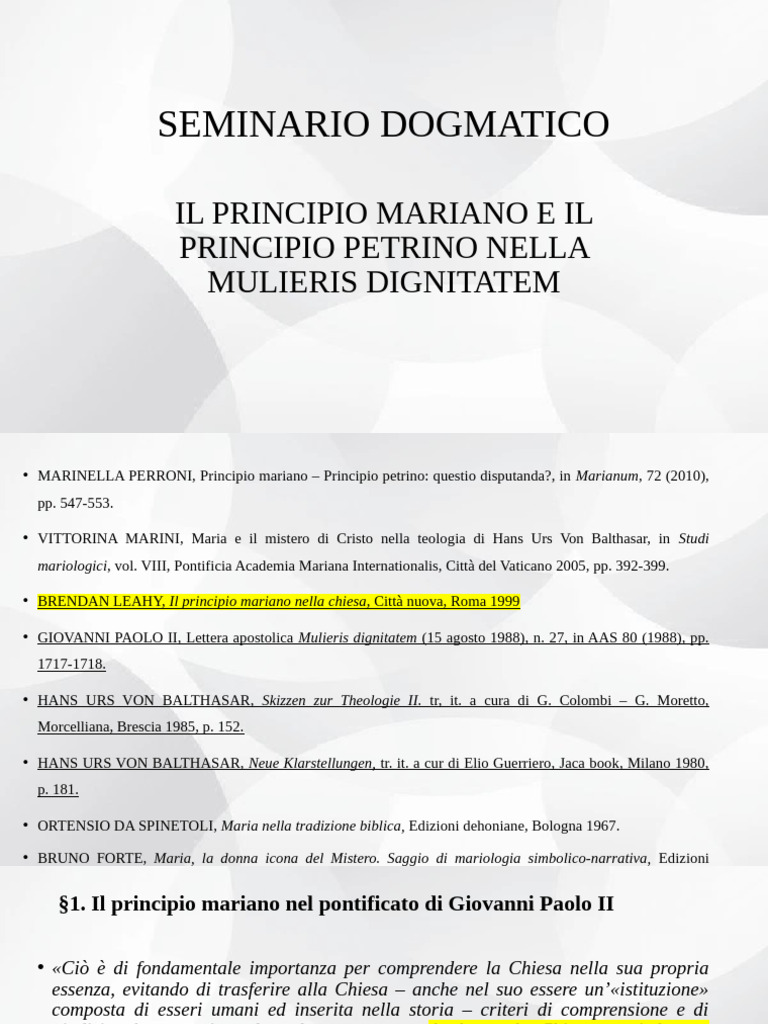 Seminario Dogmatico | PDF