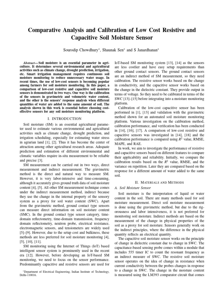 Comparative Analysis and Calibration of Low Cost R | PDF