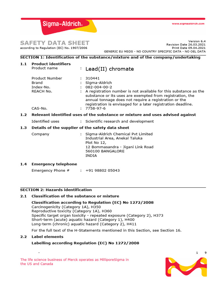 Lead Chromate | PDF