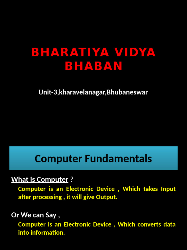 COMPUTER Fundamentals | PDF