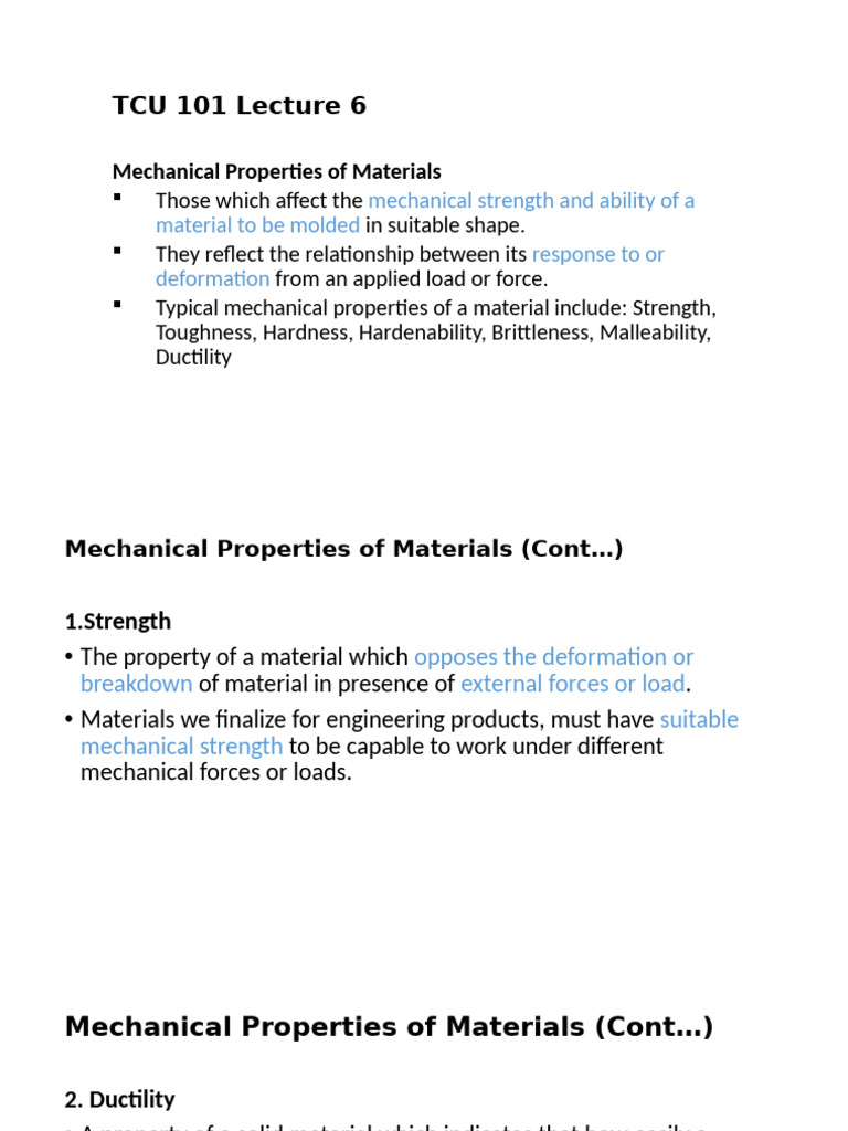 TCU 101 Lecture 6 | PDF