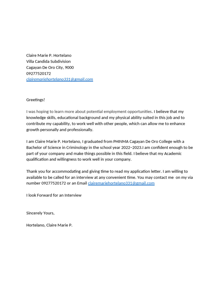 Final Application Horte | PDF