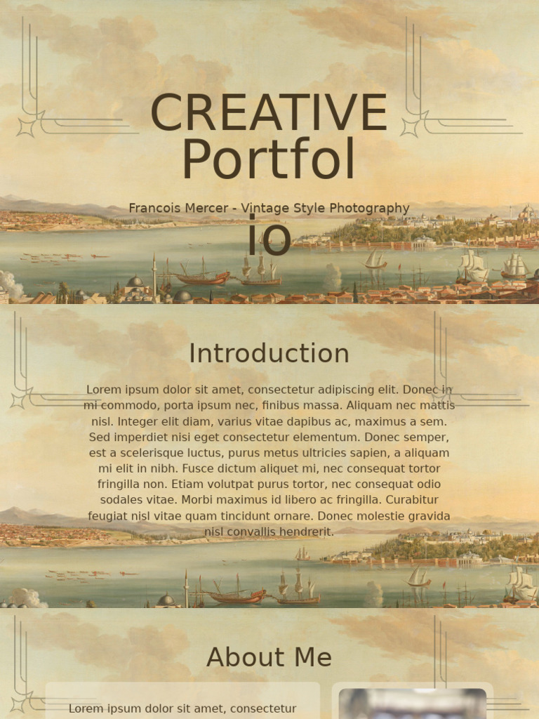 Brown Vintage Watercolor Creative Portfolio Presentation | PDF