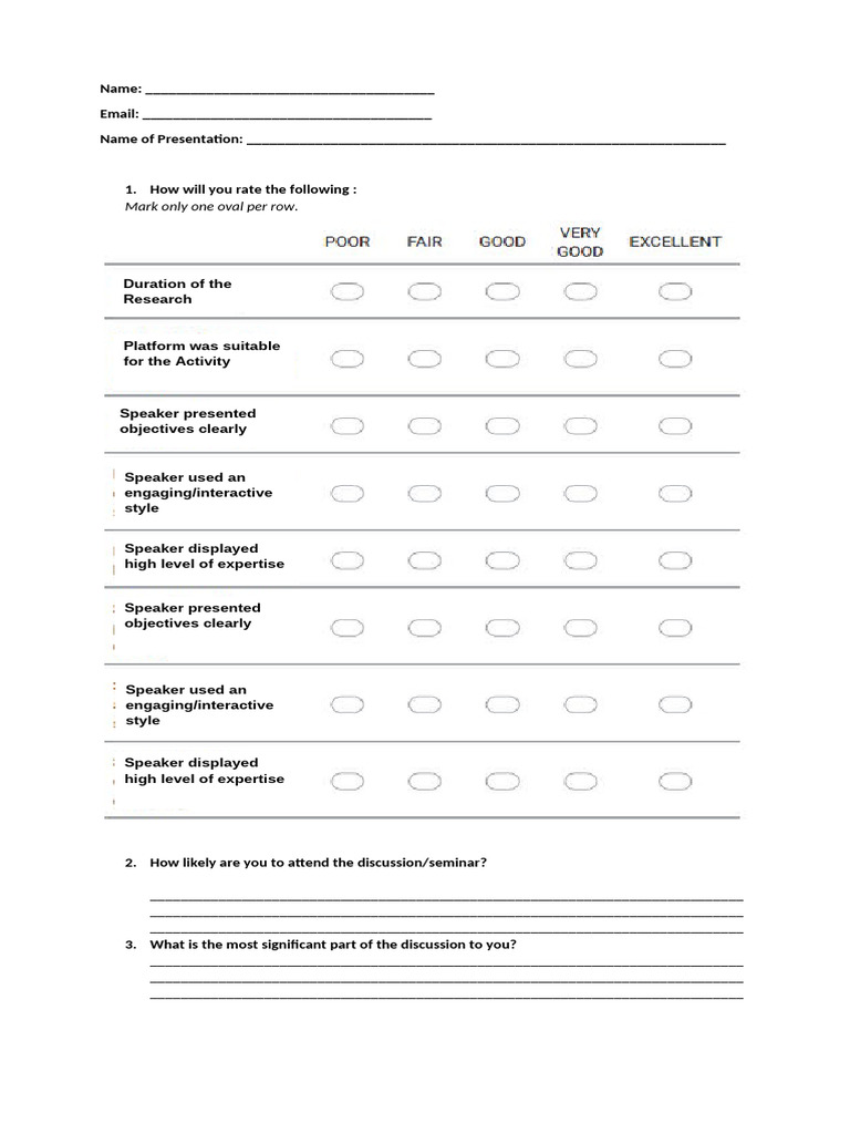 Eval Form | PDF | Business