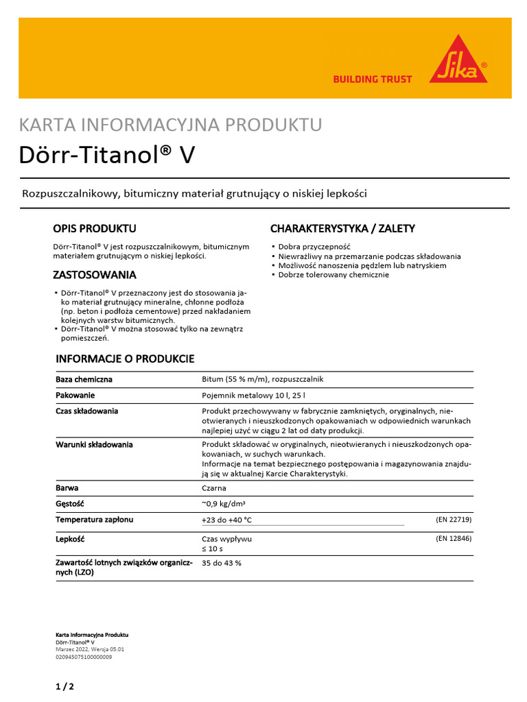 Doerr Titanol V | PDF