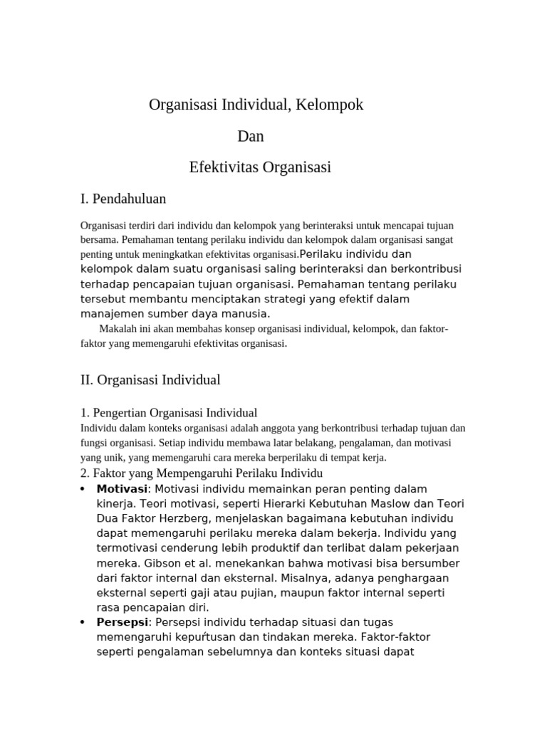 Perilaku Organisasi Updated | PDF