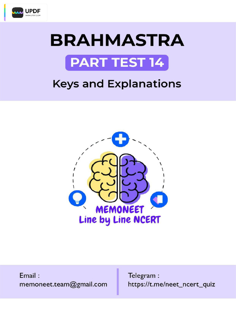 BPT 14 Answer Key | PDF | Refraction | Optics