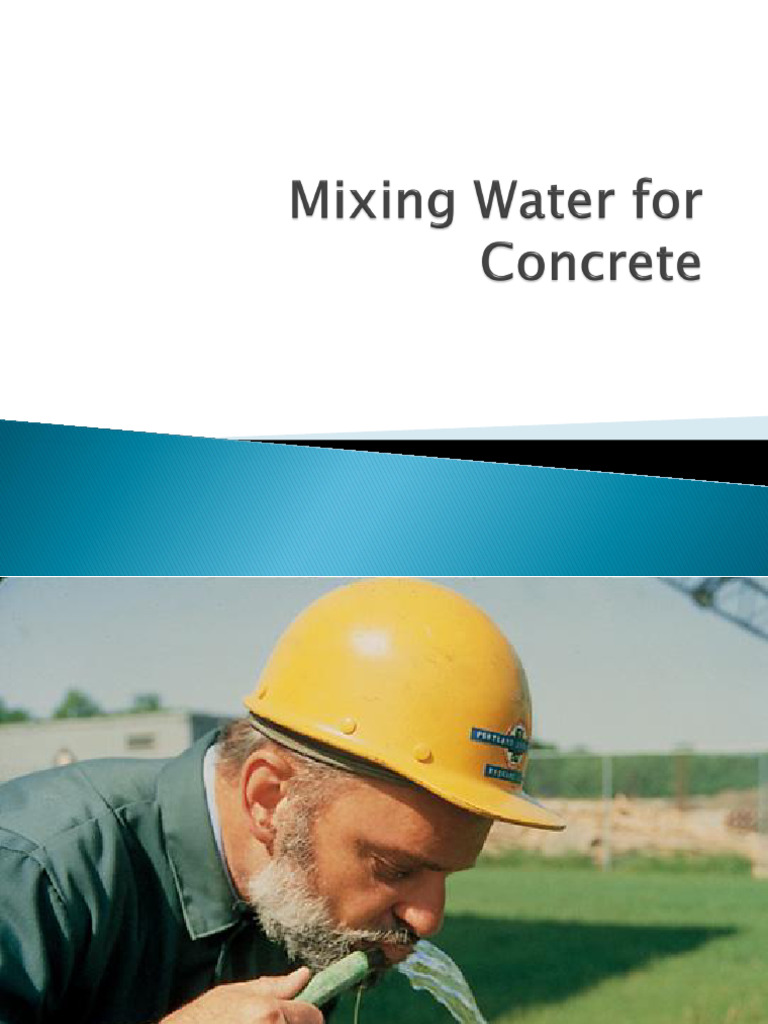 Mixing Water For Concrete A. Handouts | PDF