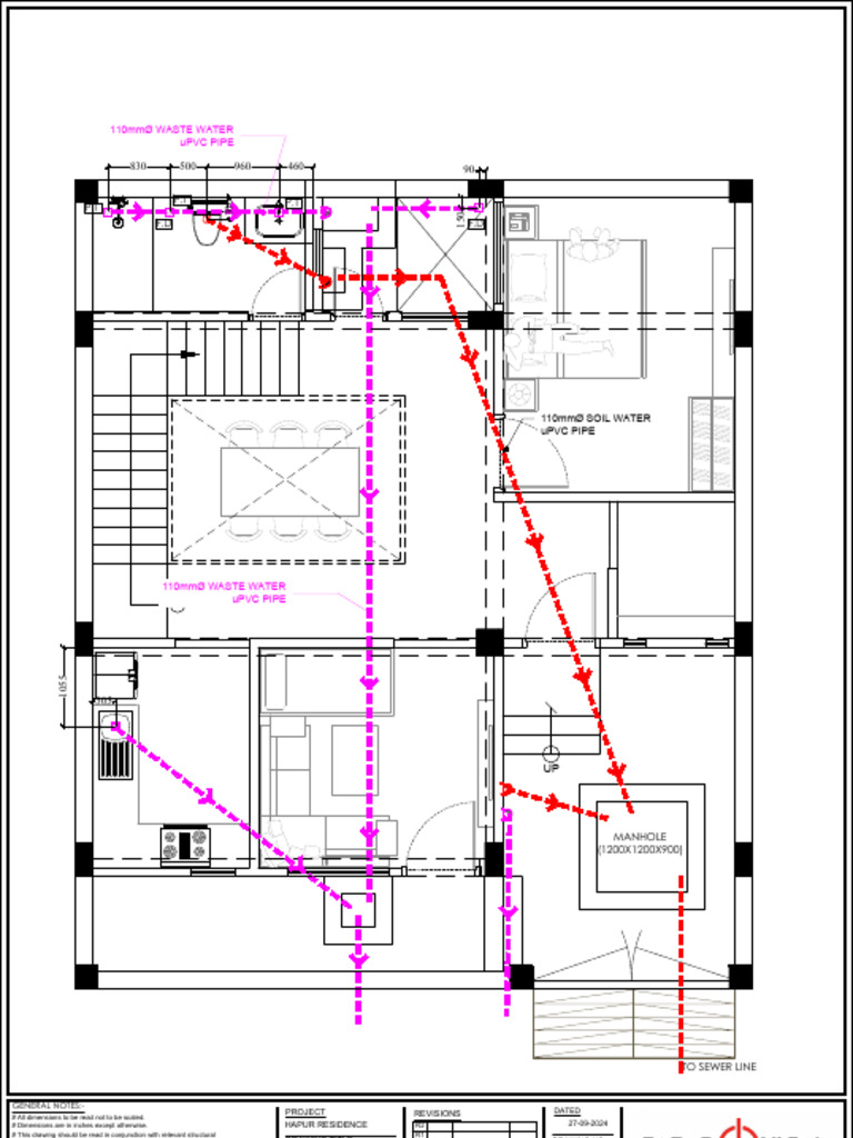 110mmø Waste Water Upvc Pipe: P.T P.T F.D P.T | PDF