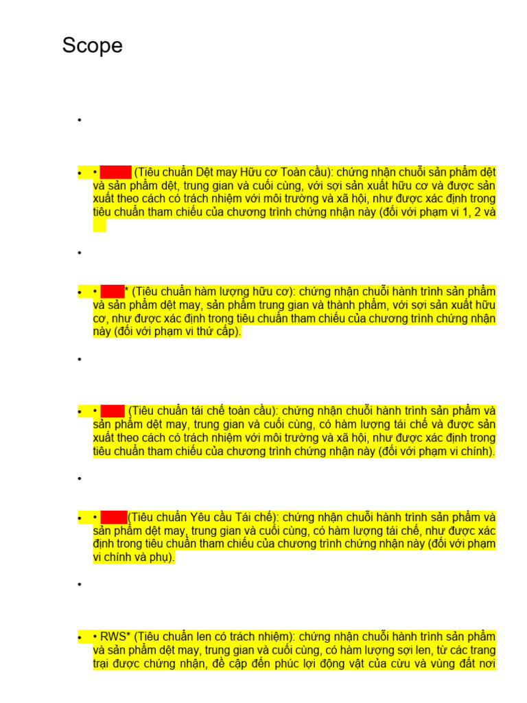 GRS Ocs RCS Gots | PDF