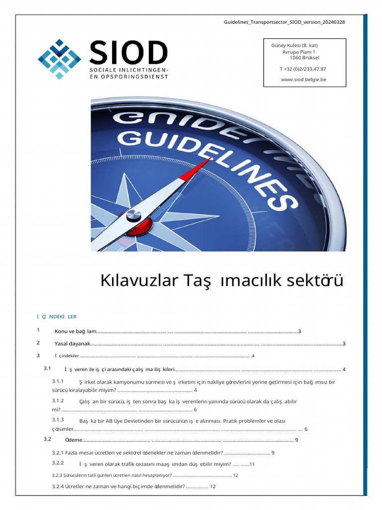 SIOD Guidelines Transportsector NL | PDF