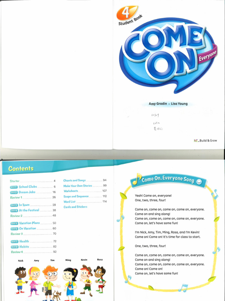 Come On Everyone 4 Student Book | PDF