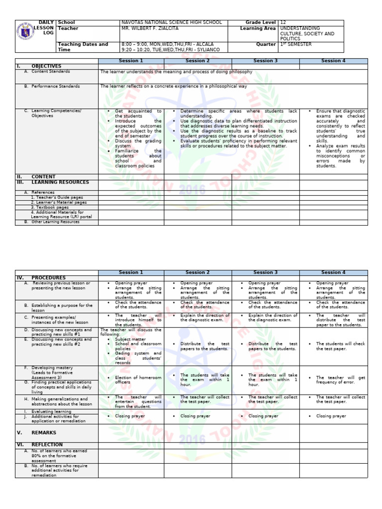 DLL - Week 1 Ucsp | PDF
