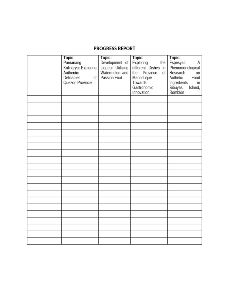 Progress Report Thesis | PDF