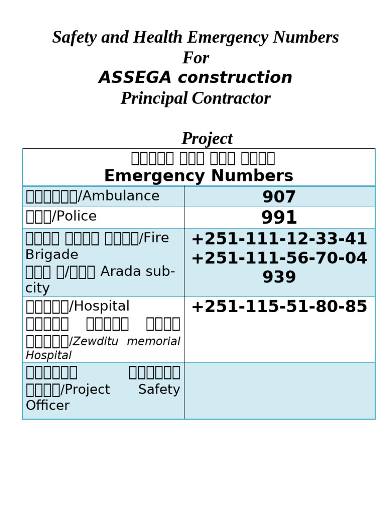 Health and Safety File | PDF