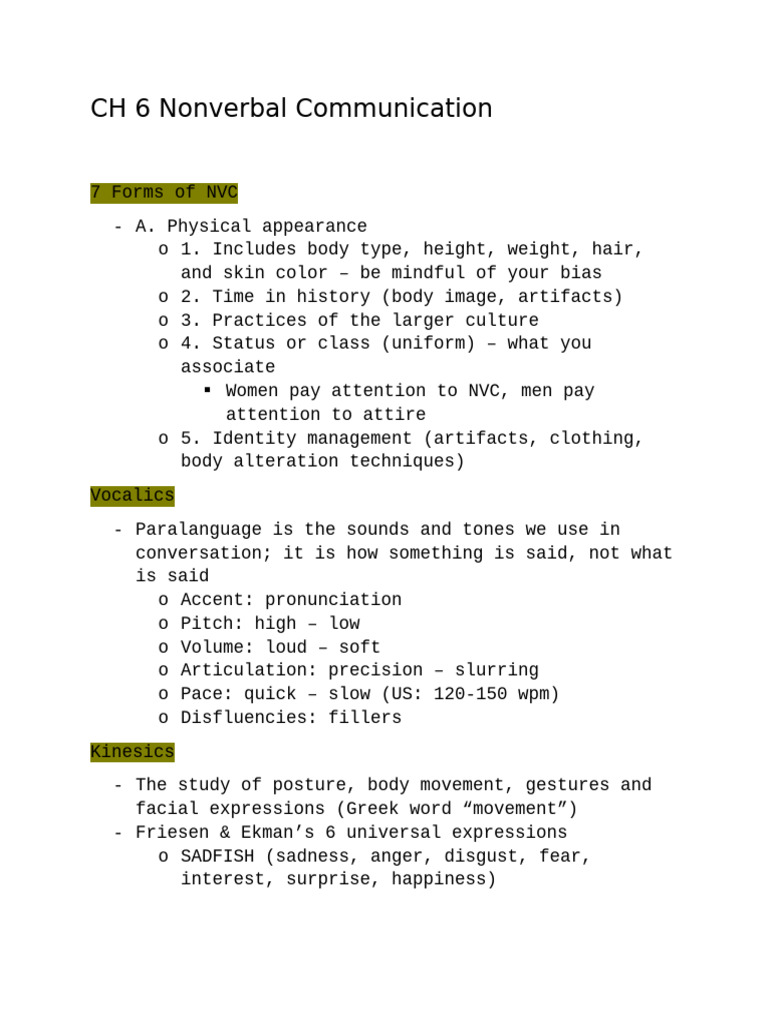 CH 6 Notes | PDF