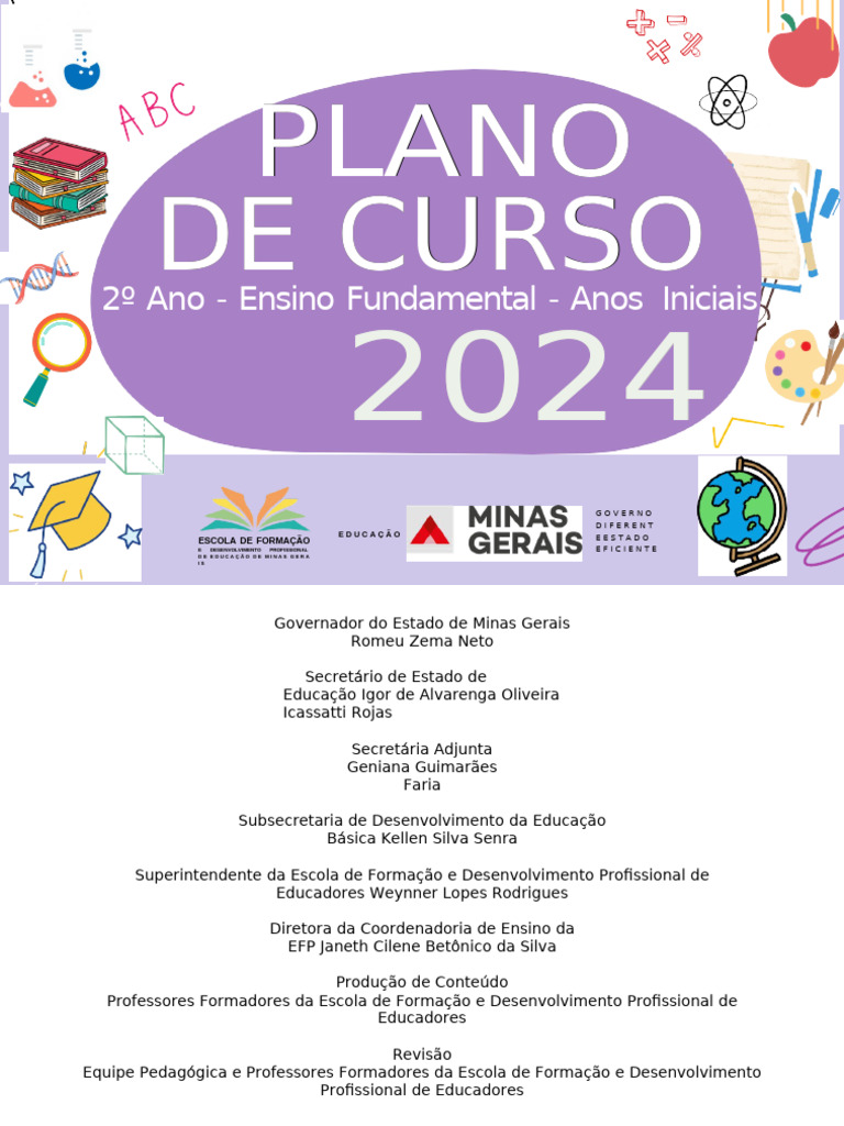 2 Ano Ef Plano de Curso 2024 Anos Iniciais | PDF