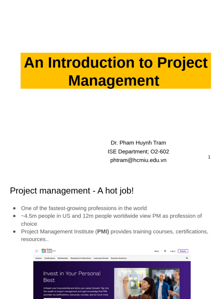 1us - An Introduction To Project Management-2024 | PDF