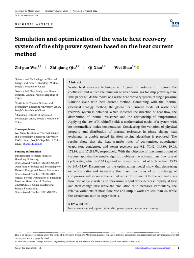 Simulation - and - Optimization - of - The - Waste - Heat - Reco | PDF ...