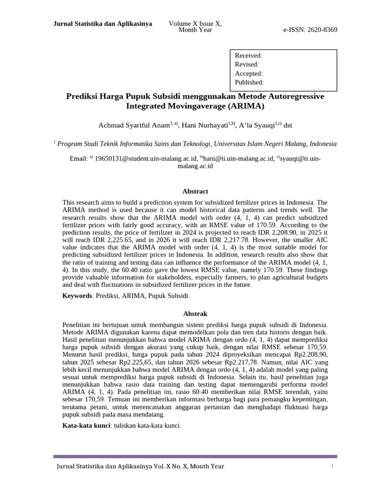 Forcasting Fertilizer | PDF