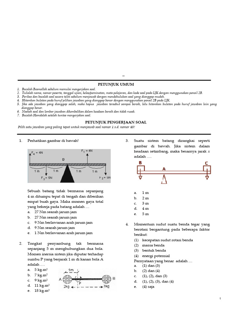 Soal PAS Fisika Kelas XI-dikonversi | PDF