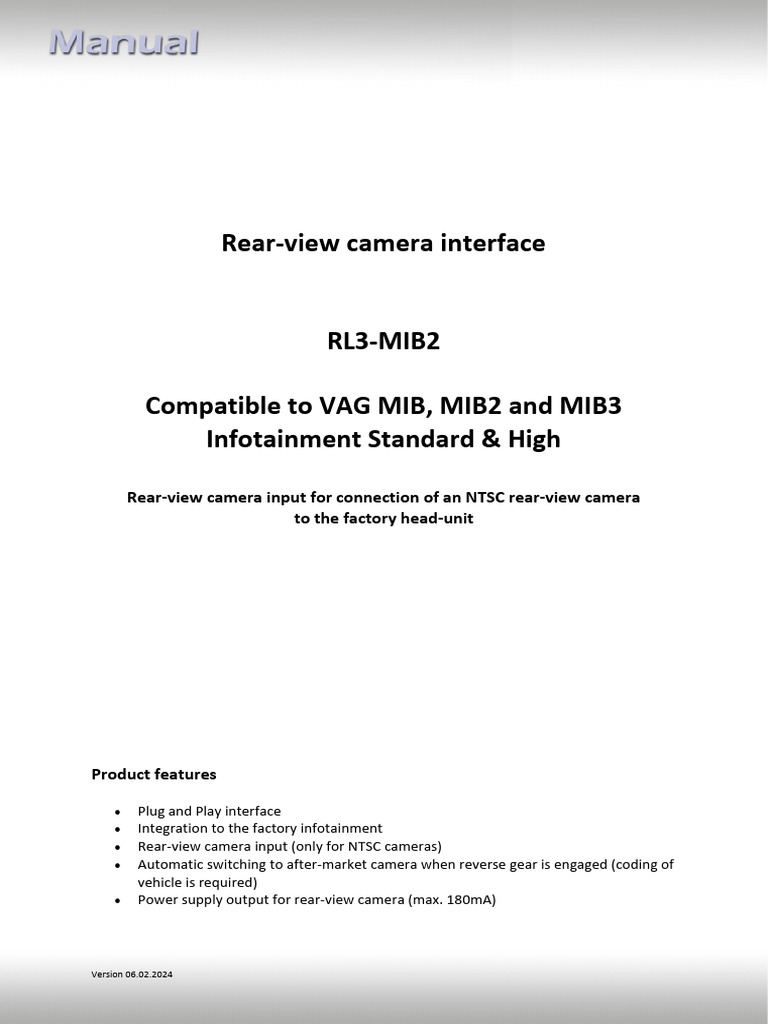 Ins Eng RL3-MIB2 | PDF