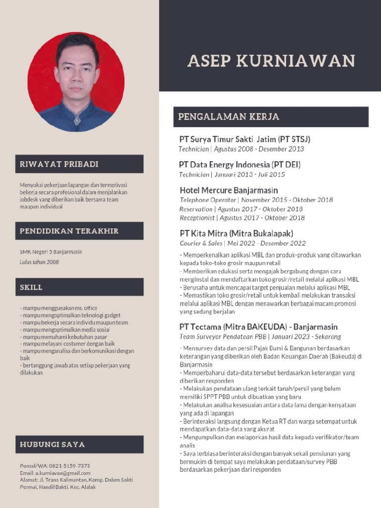 CV Asep 2023 (New) | PDF