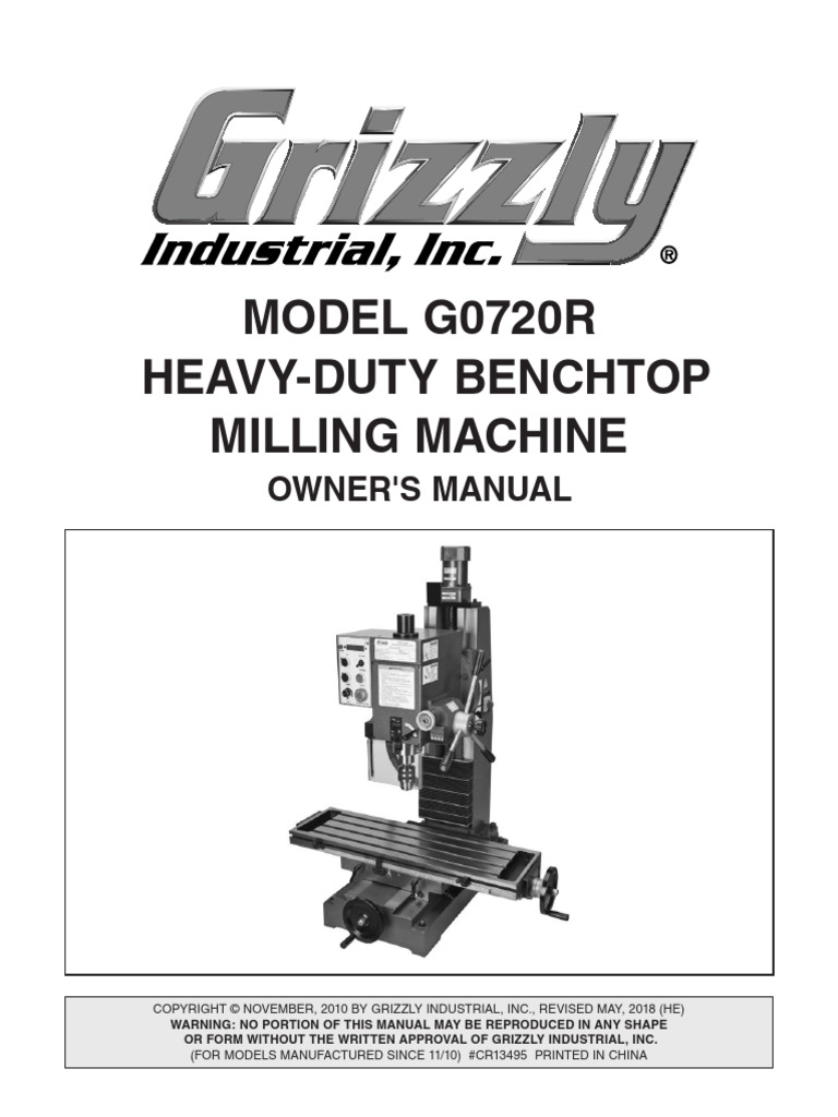 Sieg SX4 Mill Manual | PDF