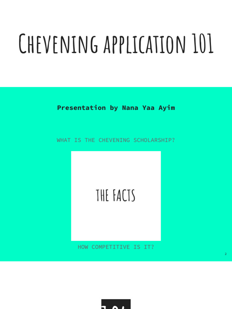 Chevening Application 101 | PDF | Leadership | Career & Growth