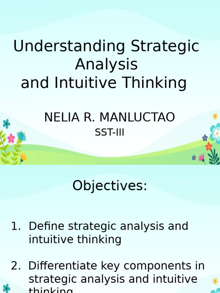 Understanding Strategic Analysis | PDF
