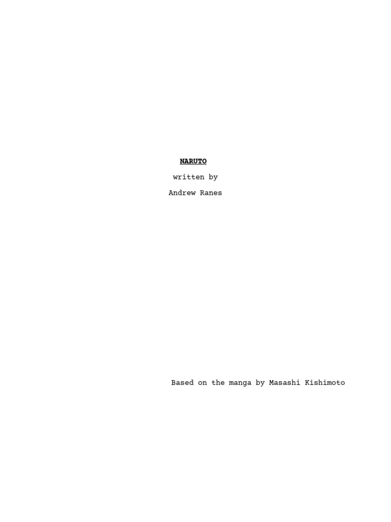 Naruto Fan Live Action Script | PDF