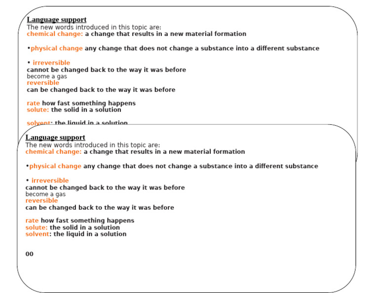 Terminology Y6chemical Changes | PDF