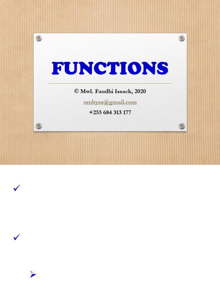 Functions | PDF