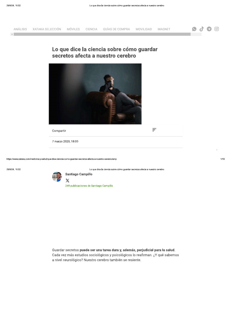 Guardar Secretos y Cerebro | PDF