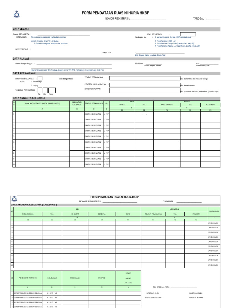 Formulir Data Base | PDF