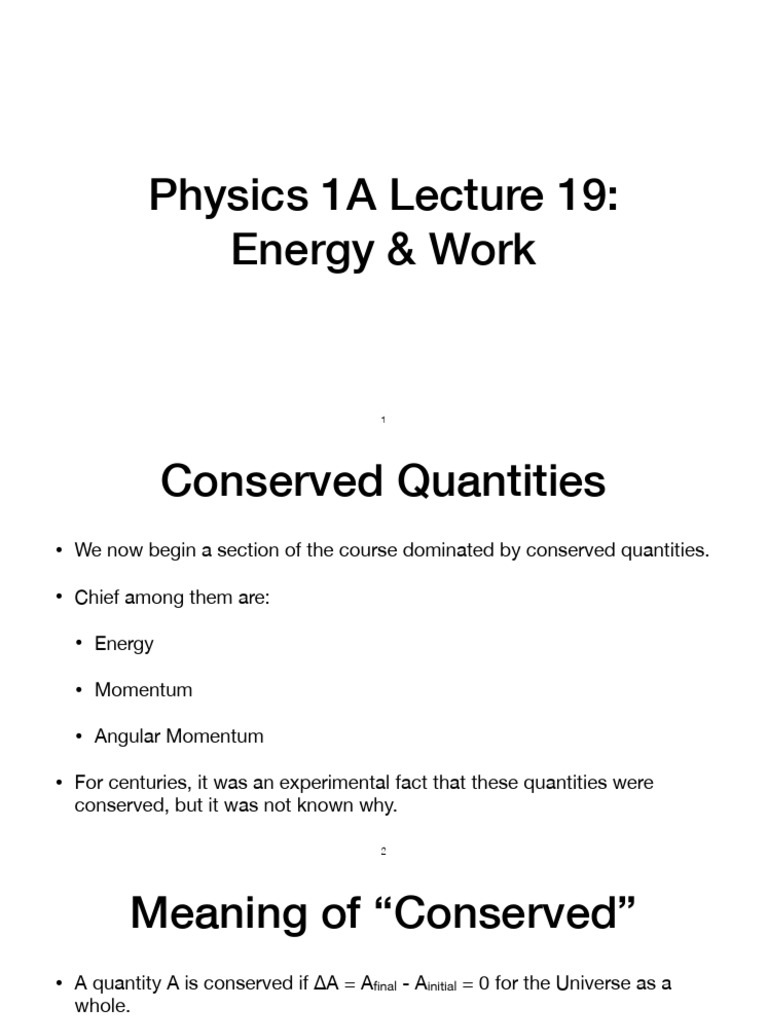 Lec19 Energy | PDF