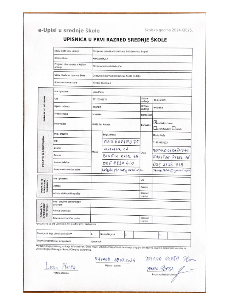 E-Upisi U Srednje Skole | PDF