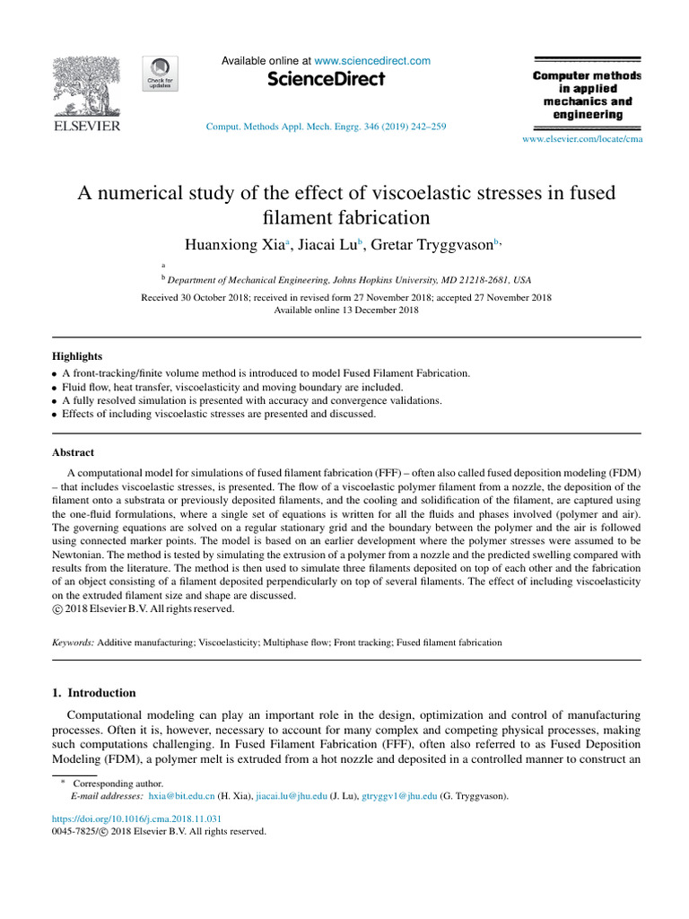 Greater - Trygvason - A Numerical Study of The Effect of Viscoelastic ...
