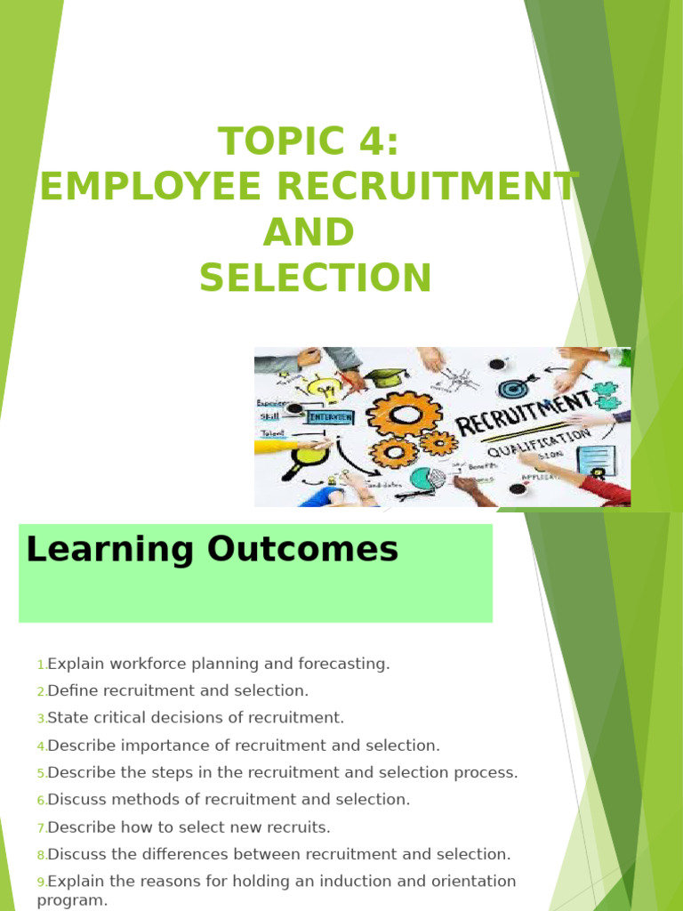 C4 - Topic 4 Employee Recruitment and Selection | PDF