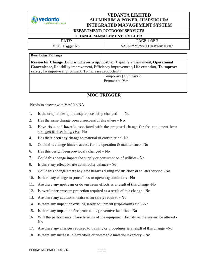 Moc Trigger Format | PDF