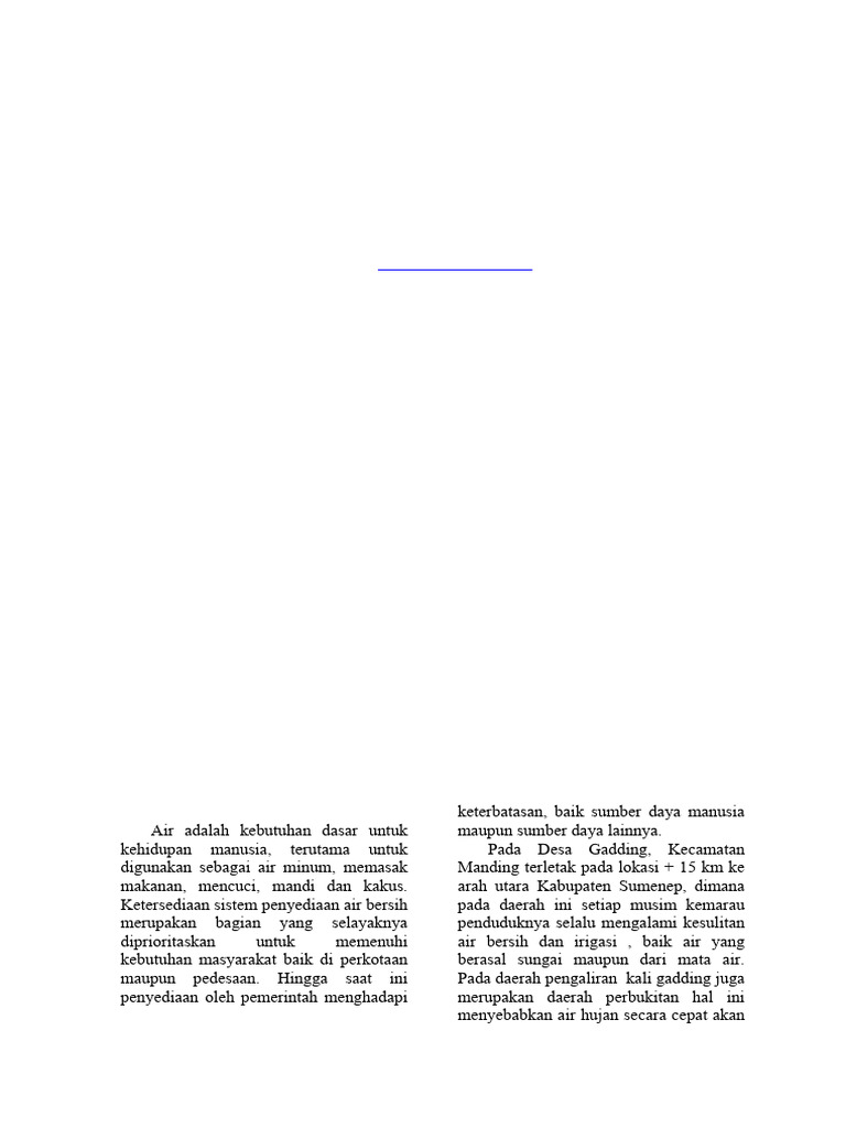 Analisa Harga Air Pada Proyek Embung Gadding Di Desa Gadding Kecamatan Manding Kabupaten Sumenep ...