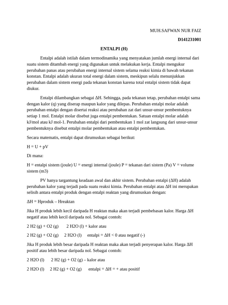TGS 1 Termodinamika | PDF