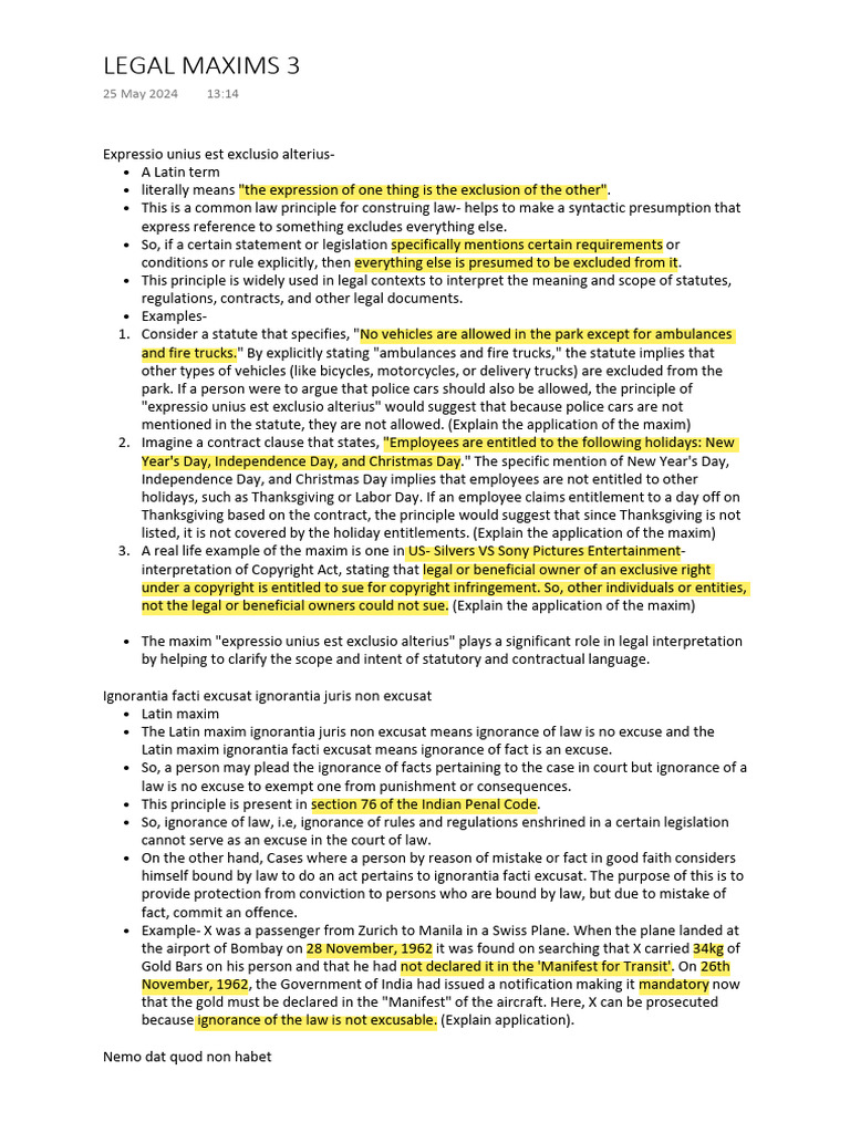 Legal Maxims3 | PDF