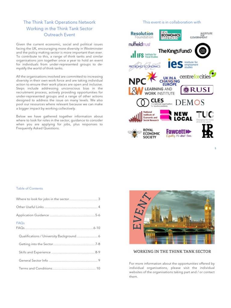 Final - Think Tank Ops Network 2024 Recruitment Info | PDF