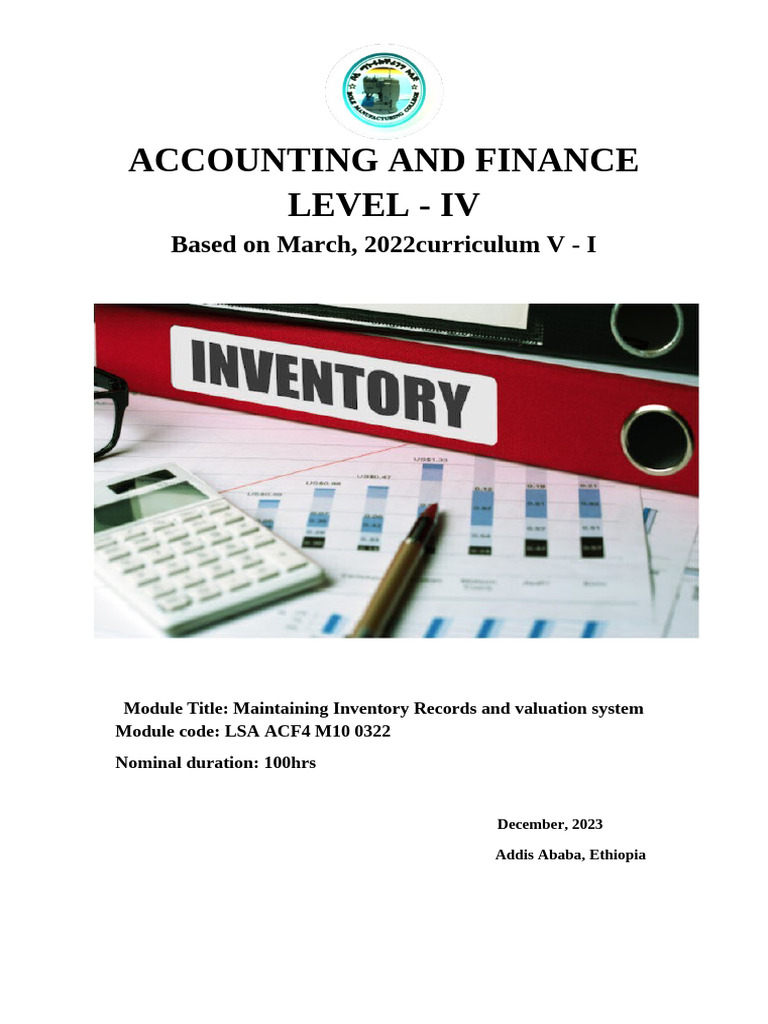 M10 Maintaining Inventory Records and Valuation System | PDF